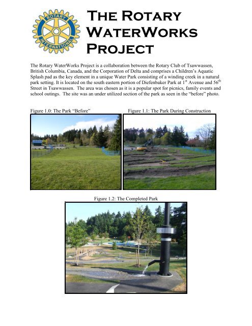 Overview of Rotary WaterWorks Project - Rotary Club of Tsawwassen