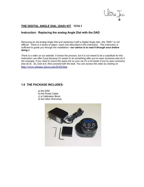 Digital Angle Dial - Faceting Machine | UltraTec