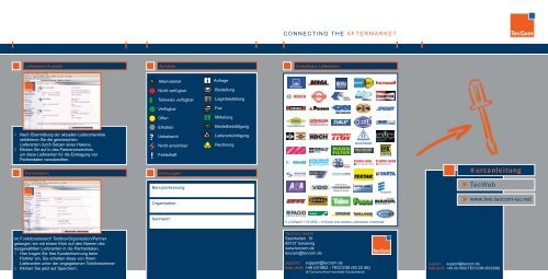 Kurzanleitung TecWeb - TecCom