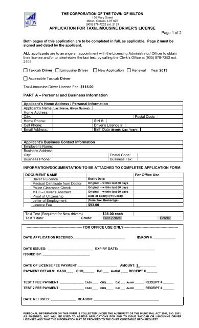 Taxi Limousine License