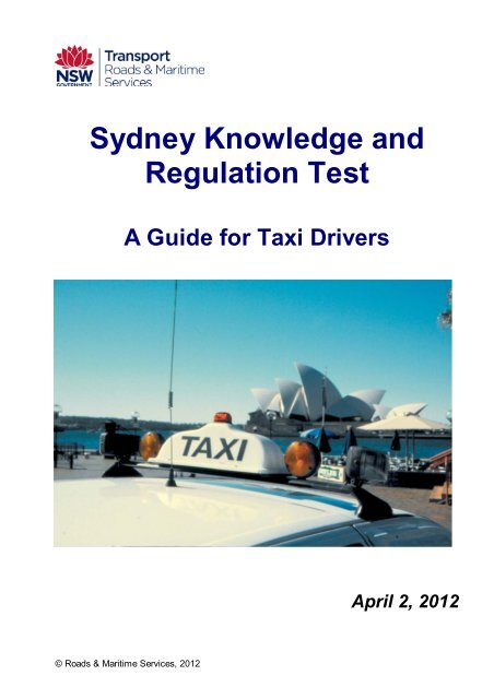 Sydney Knowledge & Regulation Test - A Guide for Taxi Drivers