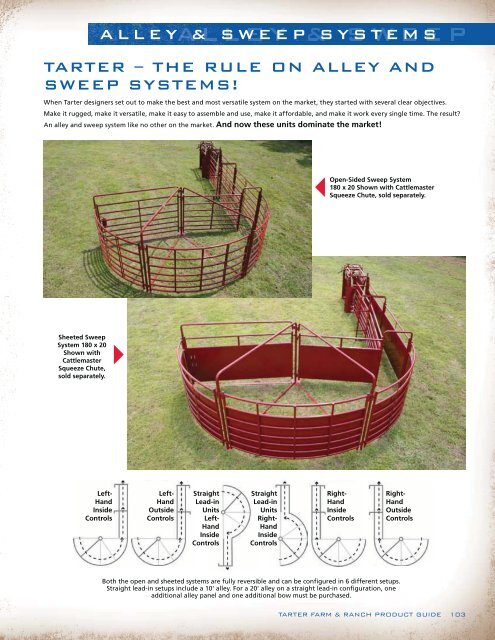 tarter – the rule on alley and sweep systems! alley ... - Davon Sales