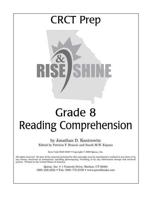 Grade 8 Reading Comprehension - Queue, Inc.