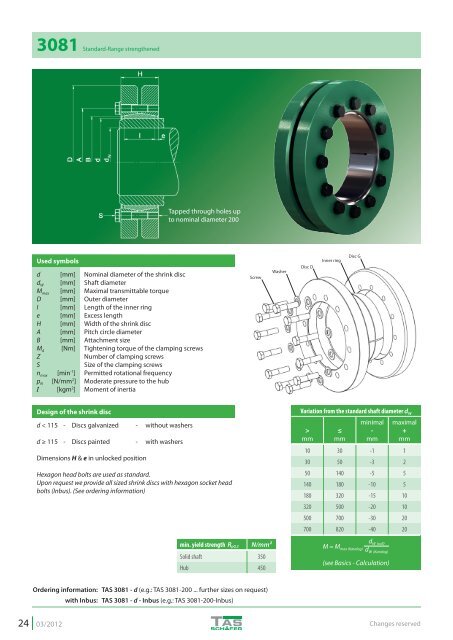TAS Catalog - Shrink discs type 3081 (Standard-Range ...