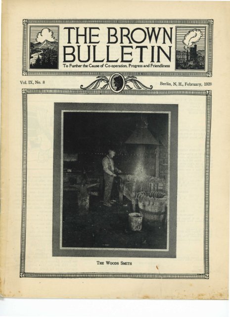 THE BROWN BULLETIN - Berlin and Coös County Historical Society