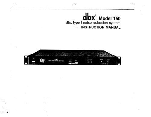 150 Owner's Manual-English - dbx