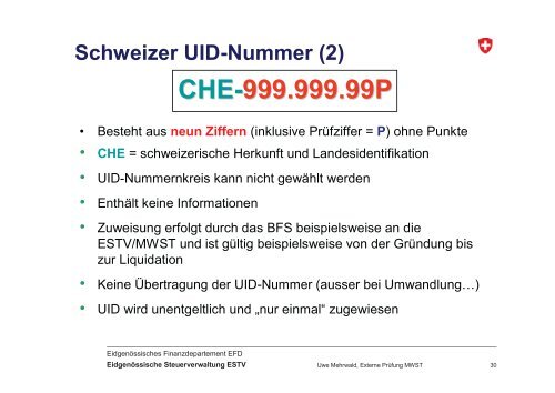 Schweizer UID-Nummer (2)