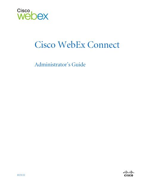 Cisco WebEx Connect - InterCall