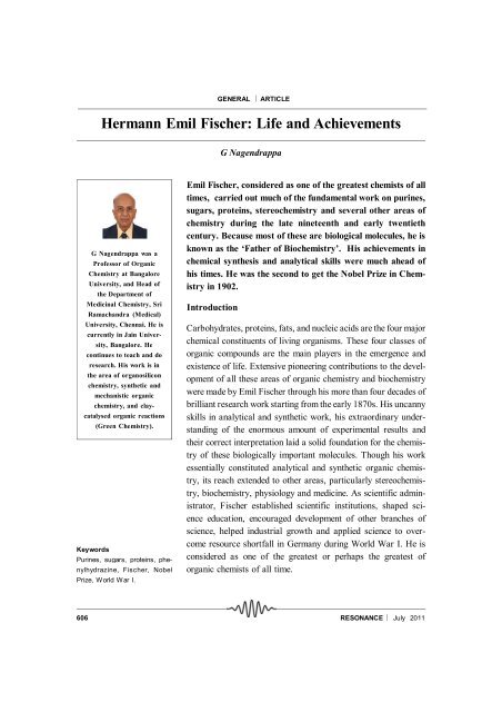 Hermann Emil Fischer: Life and Achievements