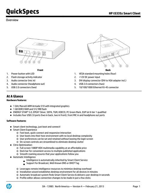 HP t5335z Smart Client