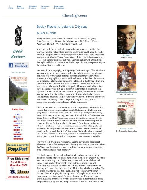 Bobby Fischer Comes Home - Chess Cafe