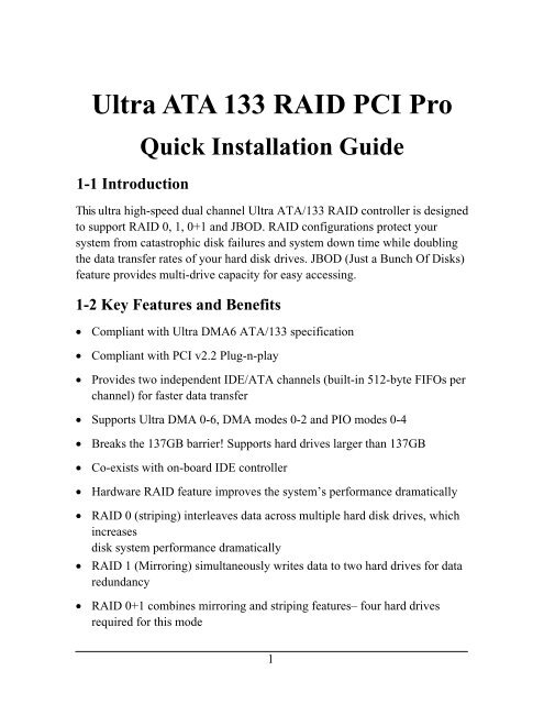 Ultra ATA 133 RAID PCI Pro - AVLAB