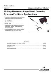 Mobrey 003 Ultrasonic Liquid Level Switch - Emerson Process ...