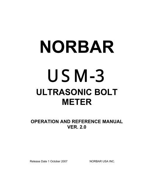 ULTRASONIC BOLT METER - Norbar USA