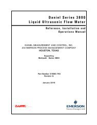Daniel Ultrasonic Flow Meters - Emerson Process Management