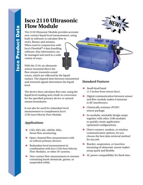 Isco 2110 Ultrasonic Flow Module