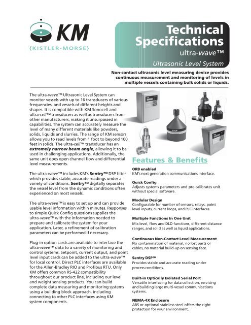 Ultrawave Ultrasonic Level System - Zeepaard Engineering