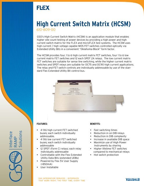 High Current Switch Matrix - Teradyne GSO
