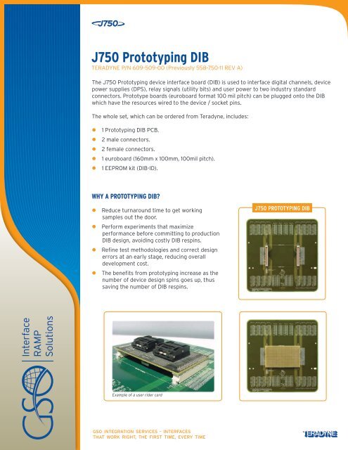 J750 Prototyping DIB Page 1 - Teradyne GSO
