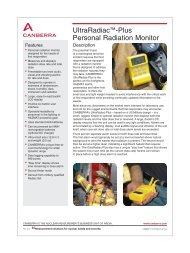 G64 Area Gamma Monitor Data Sheet - CANBERRA Industries