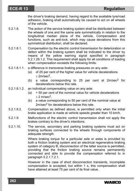 ECE-R 13 Regulation the d