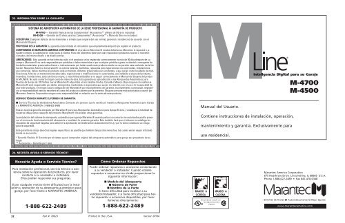 M-4700 M-4500 - Marantec