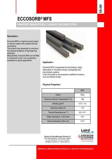 ECCOSORB® MFS - Emerson & Cuming