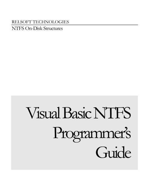 NTFS On-Disk Structures - Alex Ionescu's Blog