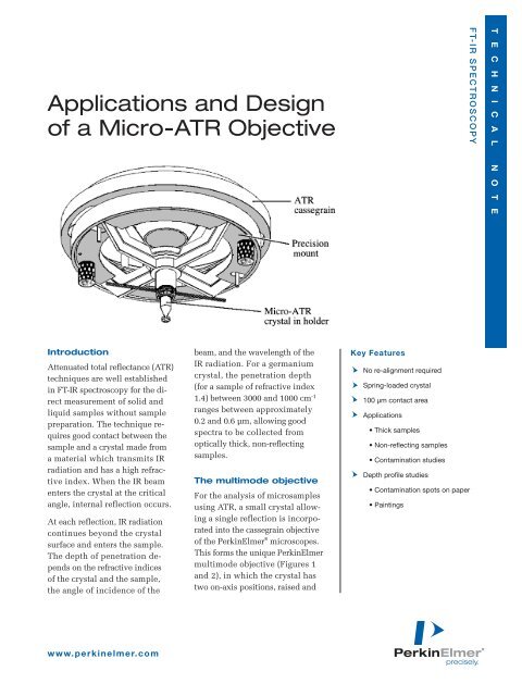 Applications and Design of a Micro-ATR Objective - PerkinElmer