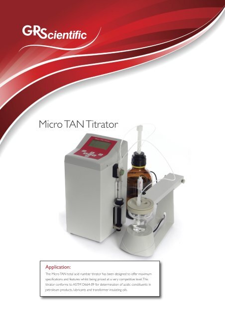 Micro TAN Titrator 2012:Layout 1 - GR Scientific