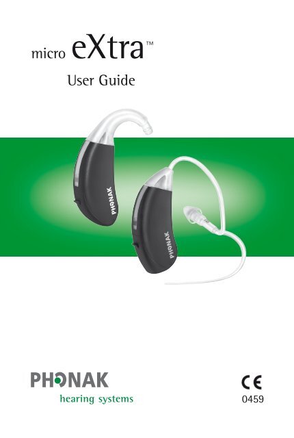 micro eXtra User Manual - Phonak Hearing Systems