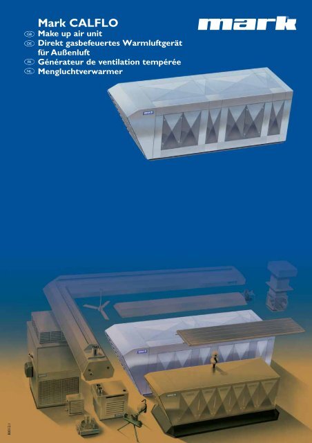Mark CALFLO Make up air unit Direkt gasbefeuertes Warmluftgerät ...
