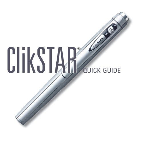 ClikSTAR QUICK GUIDE - Lantus.se