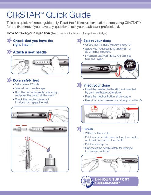 ClikSTAR Quick Guide - Sanofi Canada