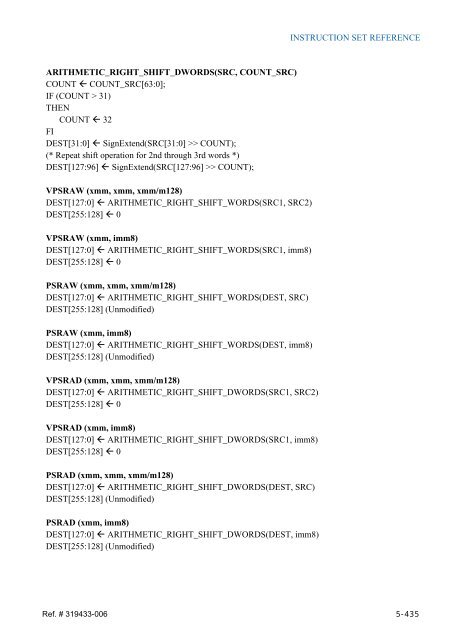 INSTRUCTION SET REFERENCE