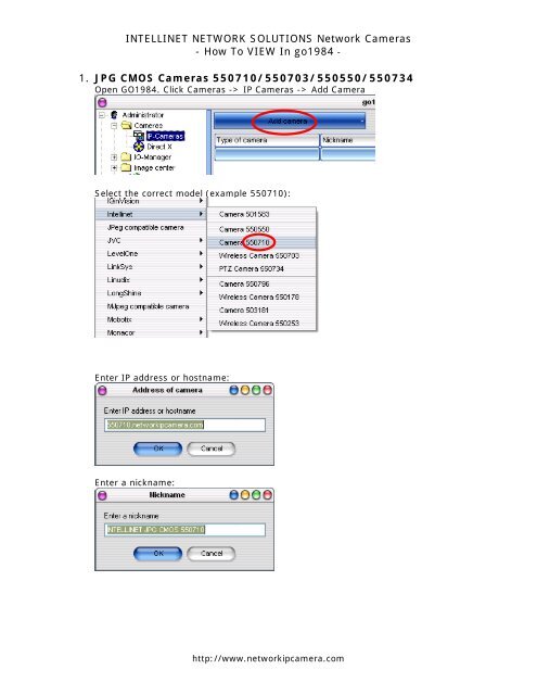 INTELLINET NETWORK SOLUTIONS Network Cameras