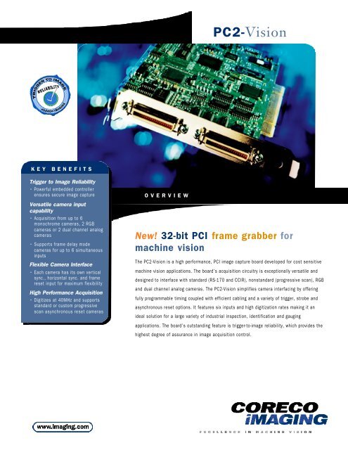 PC2-Vision Datasheet - industrial cameras