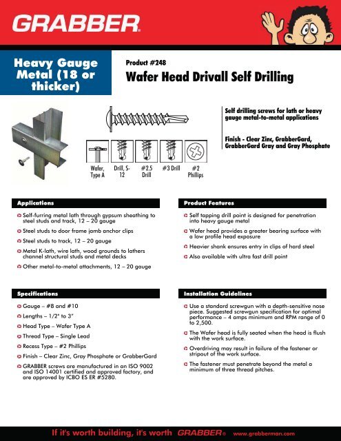 Product 248 Wafer Head Drivall Self Drilling Screw - EU