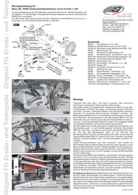 Original FG Ersatz - FG Modellsport GmbH