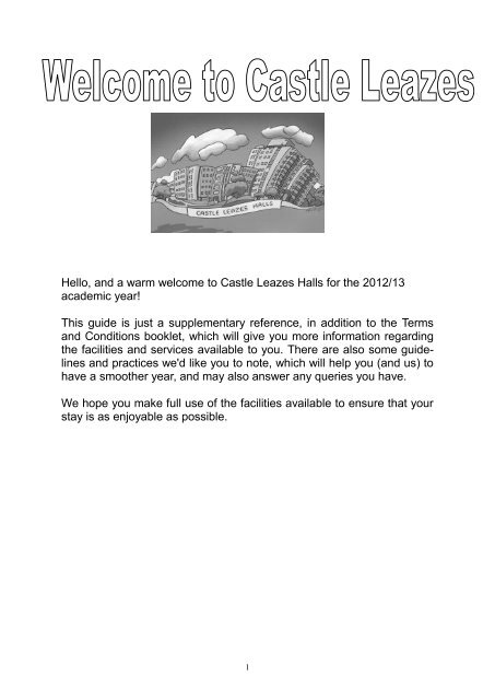 Hello, and a warm welcome to Castle Leazes - Newcastle University