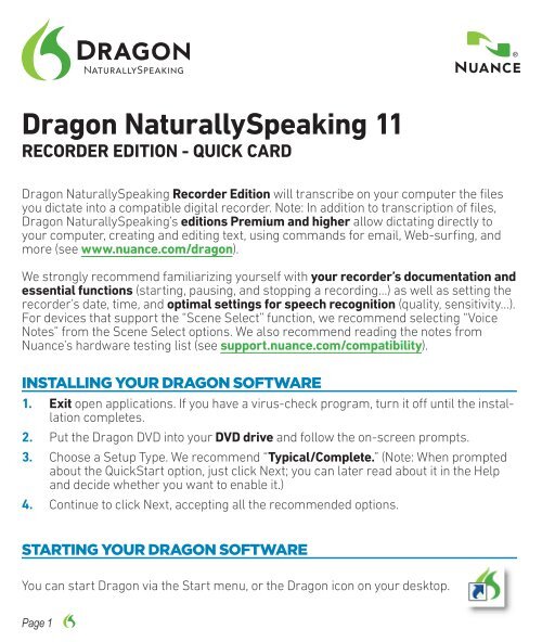 Dragon Software Program