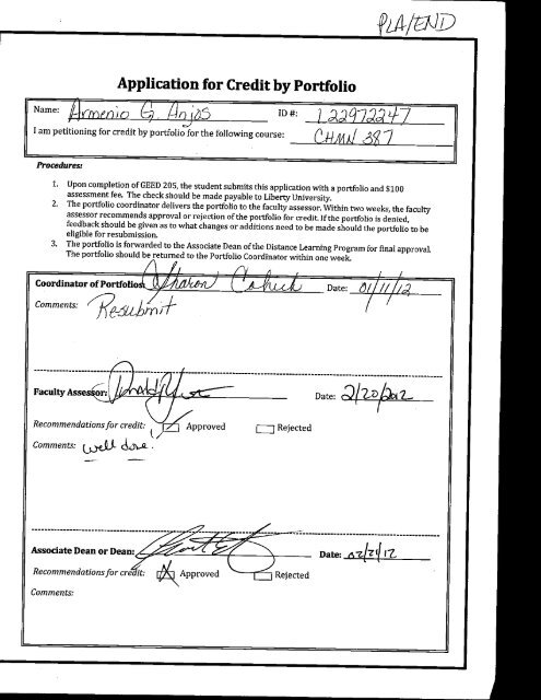 Sample Portfolio - Liberty University