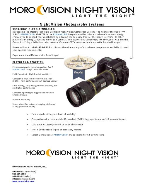 Night Vision Photography Systems - Morovision Night Vision
