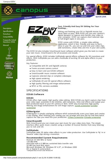 Canopus EZDV - Produktinfo.conrad.com