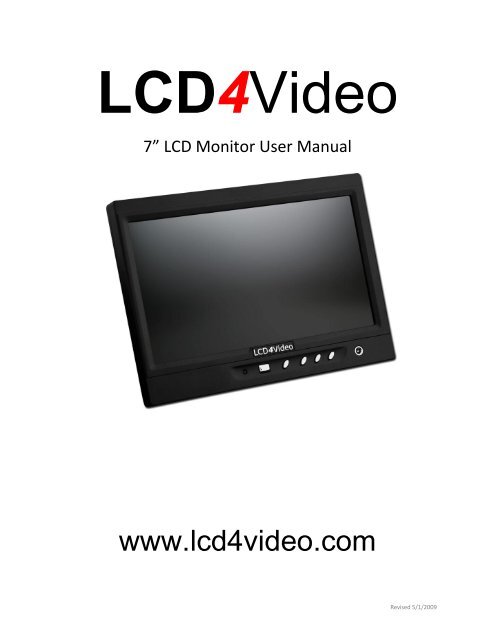 LCD Monitor Setup - LCD4Video