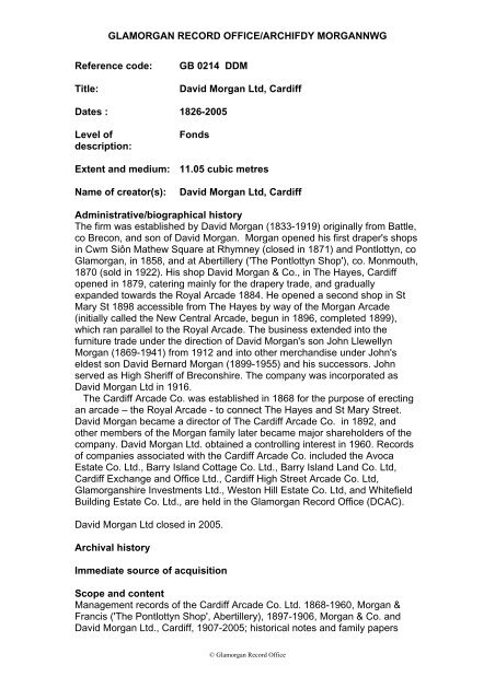 Reference code: - The National Archives