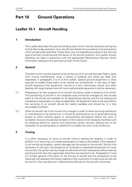 CAP 562 - Civil Aircraft Airworthiness Information and ... - Helitavia