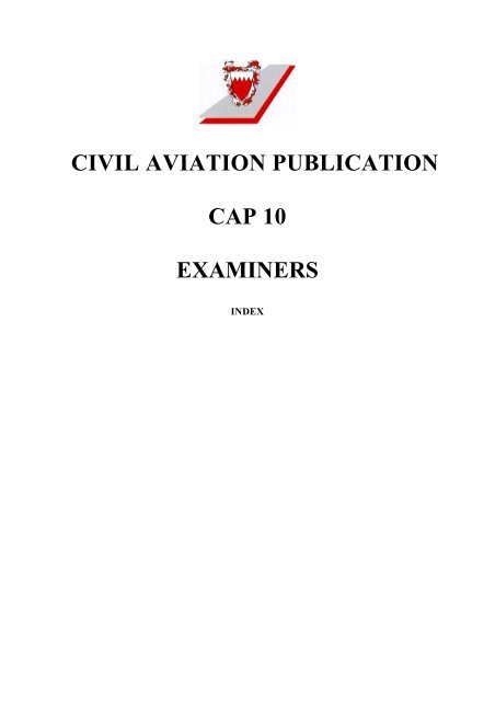 CAP 10 Examiners.pdf - Civil Aviation Affairs, Kingdom of Bahrain
