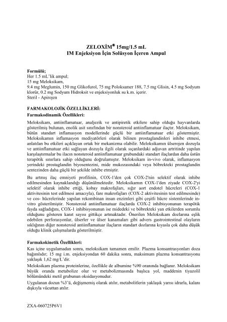 Zeloxim Ampül P6V1.rtf - Bilim İlaç