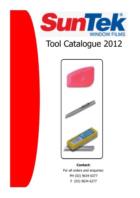 Tool Catalogue 2012 - Suntek